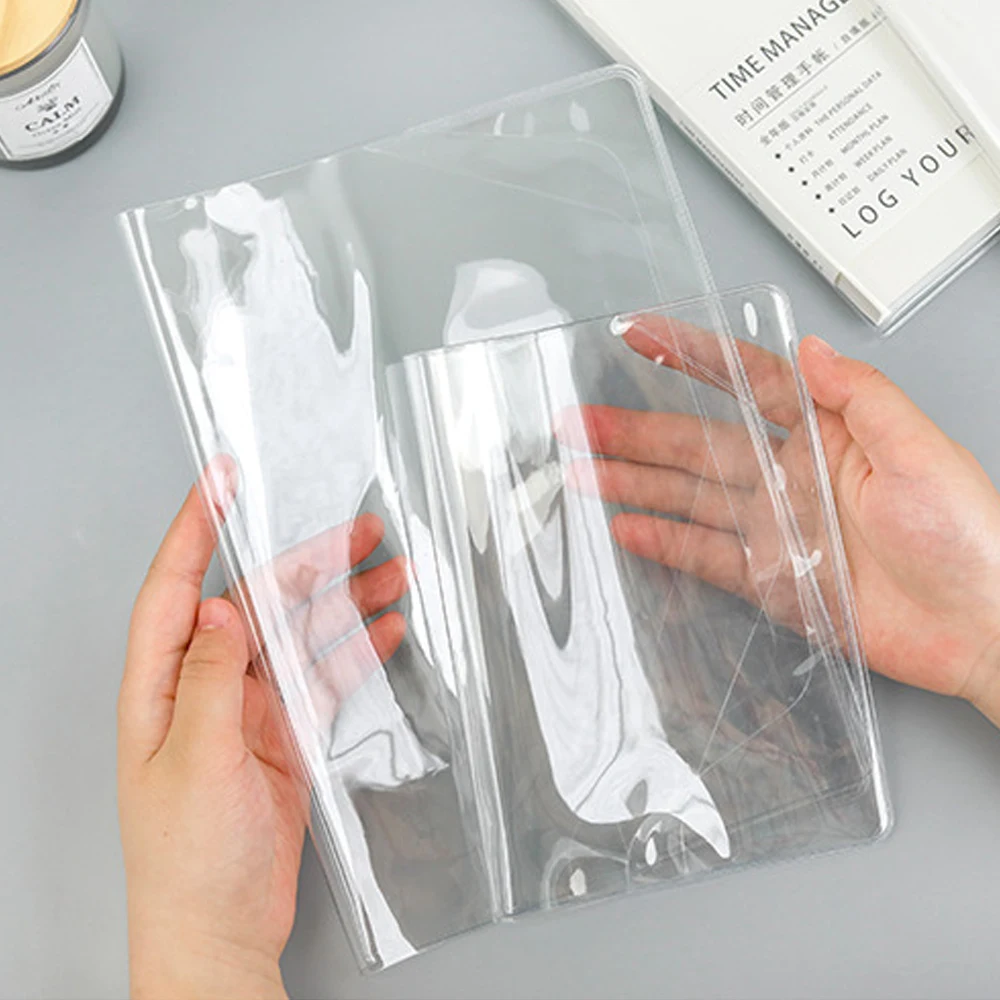 Transparent-PVC-Notebooks-Cover-Student-Handbook-Protect-Film-PVC-Hand ...