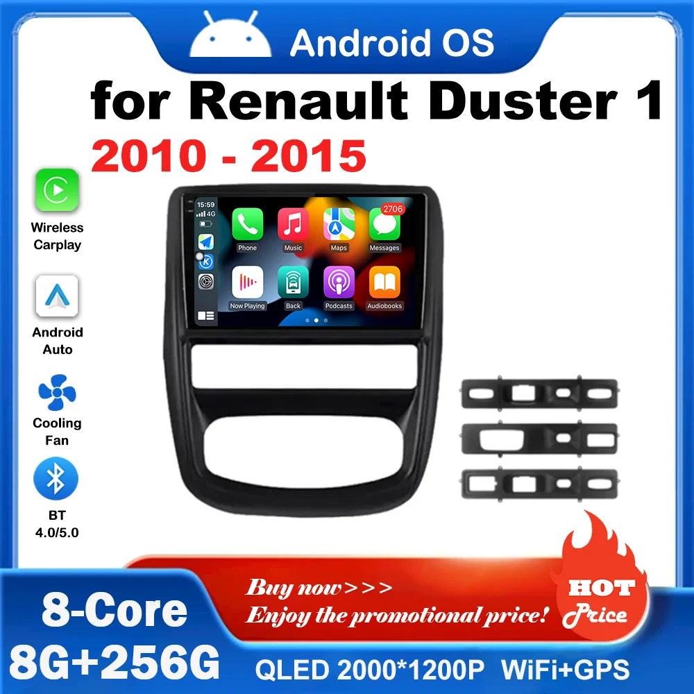 DSP-Stereo-BT-WiFi-Carplay-4G-for-Renault-Duster-1-2010-2015-Touch ...