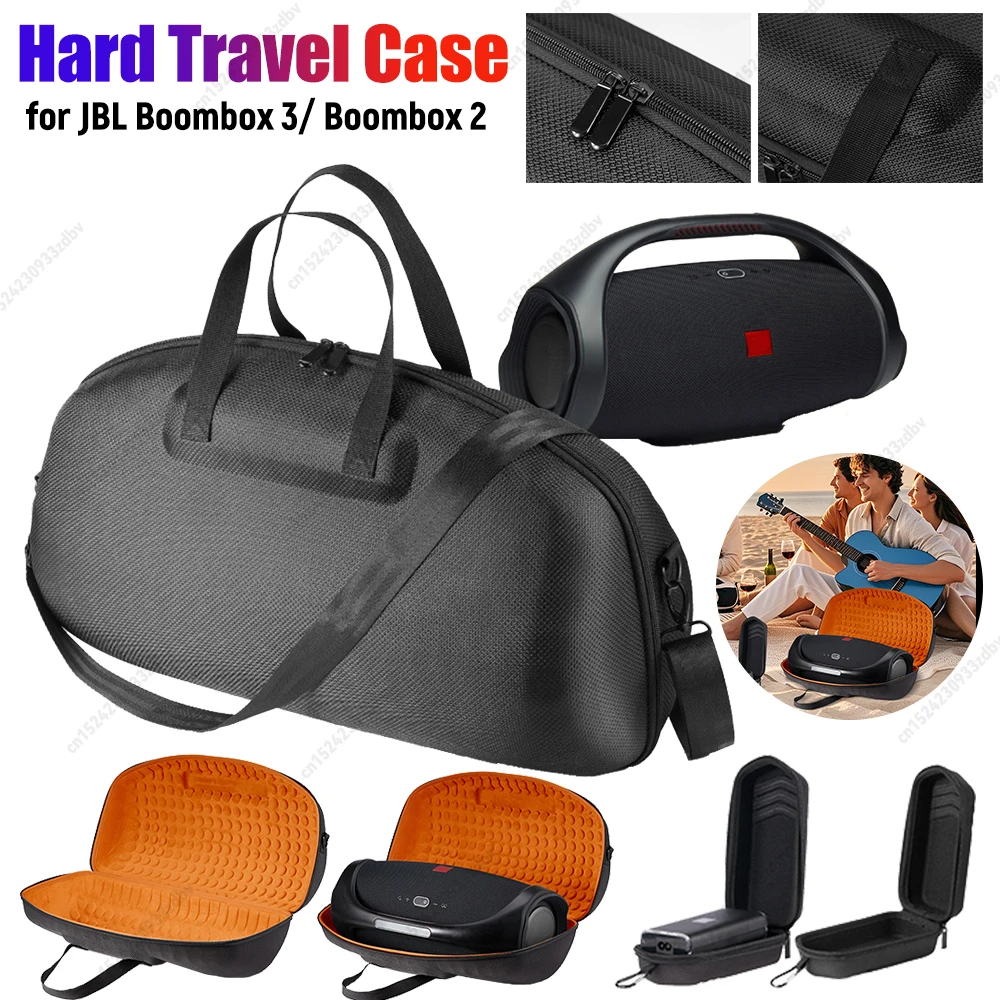 Hard Travel Case with Adjustable Shoulder Strap BT Speaker Shoulder ...