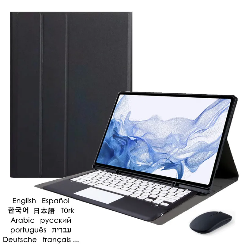 For-Samsung-Galaxy-Tab-S8-Ultra-Case-Touchpad-Keyboard-Russian-Spanish ...