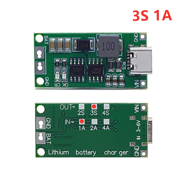 Multi-Cell 2S 3S 4S Type-C To 8.4V 12.6V 16.8V Step-Up Boost LiPo Polymer Li-Ion Charger 7.4V 11 ...