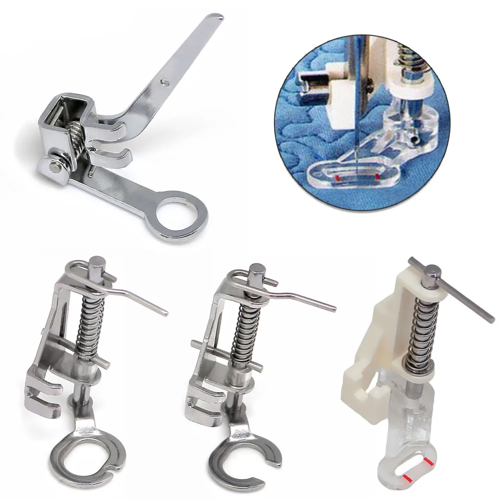 4pcs Household Embroidery Presser Foot Free Motion Darning/ Quilting ...