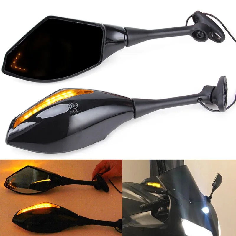 Motorcycle Rearview Mirror Universal for Yamaha MT YZF R1 R6 R6S FZR600 ...