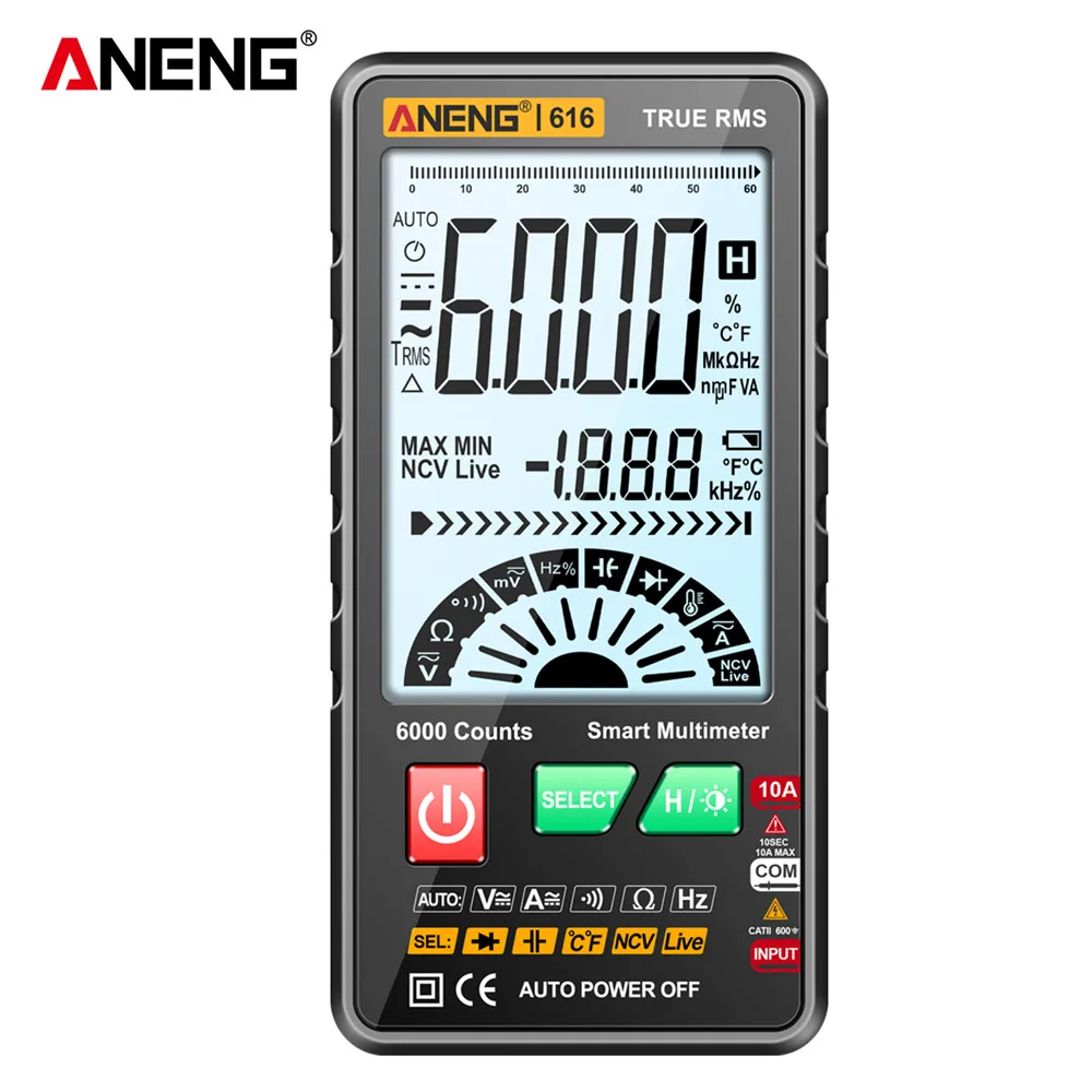 ANENG-616-Smart-Multimeter-6000-Counts-Digital-AC-DC-Voltage-Meter ...