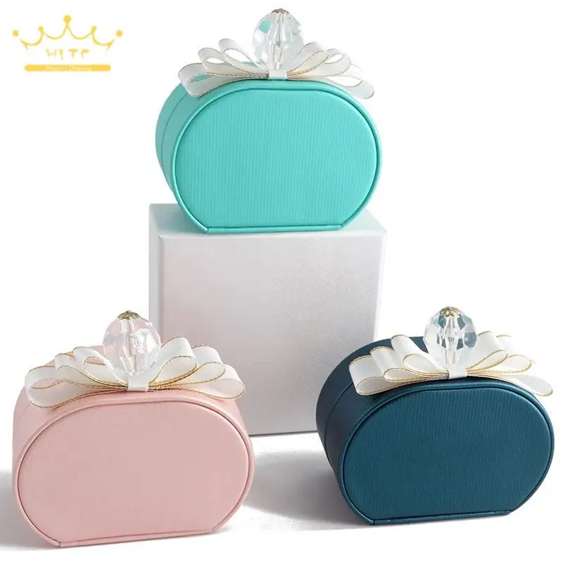 Pu Imitation Leather Bow Jewelry Packaging Gift Box European Style Gift ...