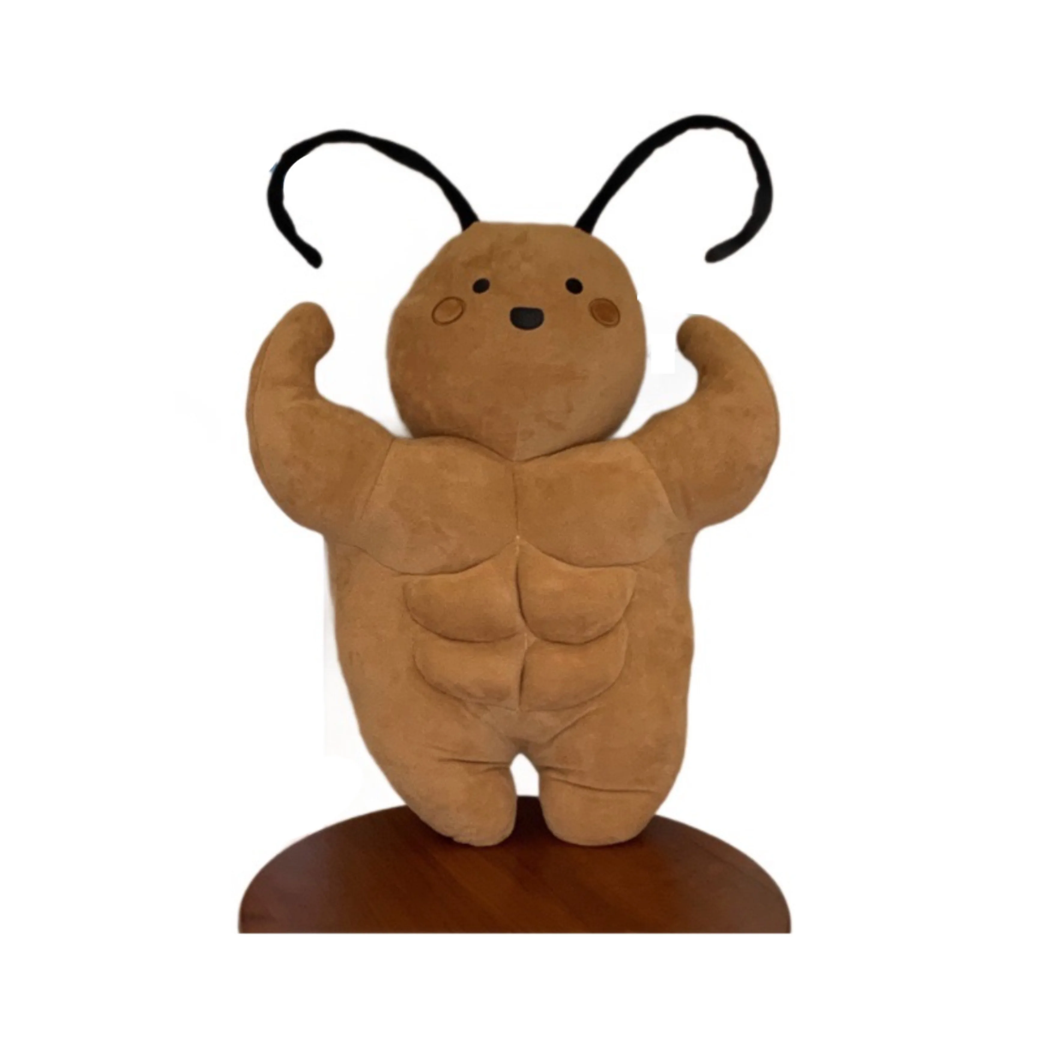 50cm Kawaii Big Cockroach Plush Toy Funny Chest And Abdominal Muscles ...