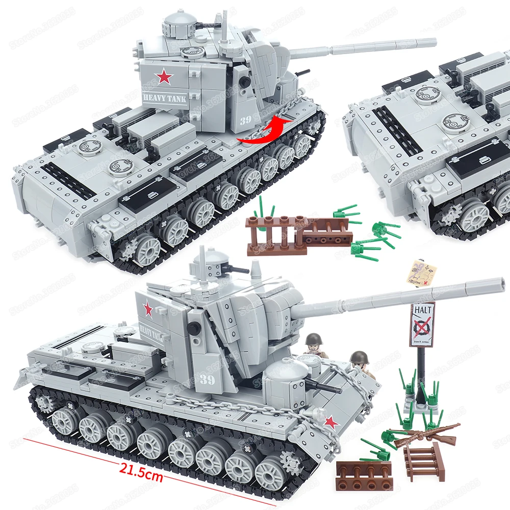Super-Heavy-Soviet-Union-KV-5-Double-Cannon-Tank-Military-Building-Block-WW2-Figures-Weapons ...