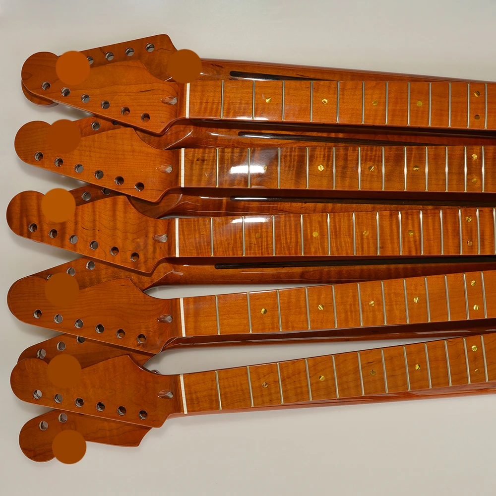 Guitar Neck Maple 22 Fret Electric | Guitar Neck Tiger Flame Maple - 22 ...