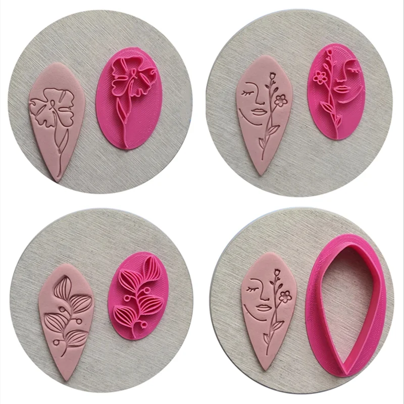 Ceramic Face Embossing Machine | Polymer Clay Earrings Cutters - Drop ...
