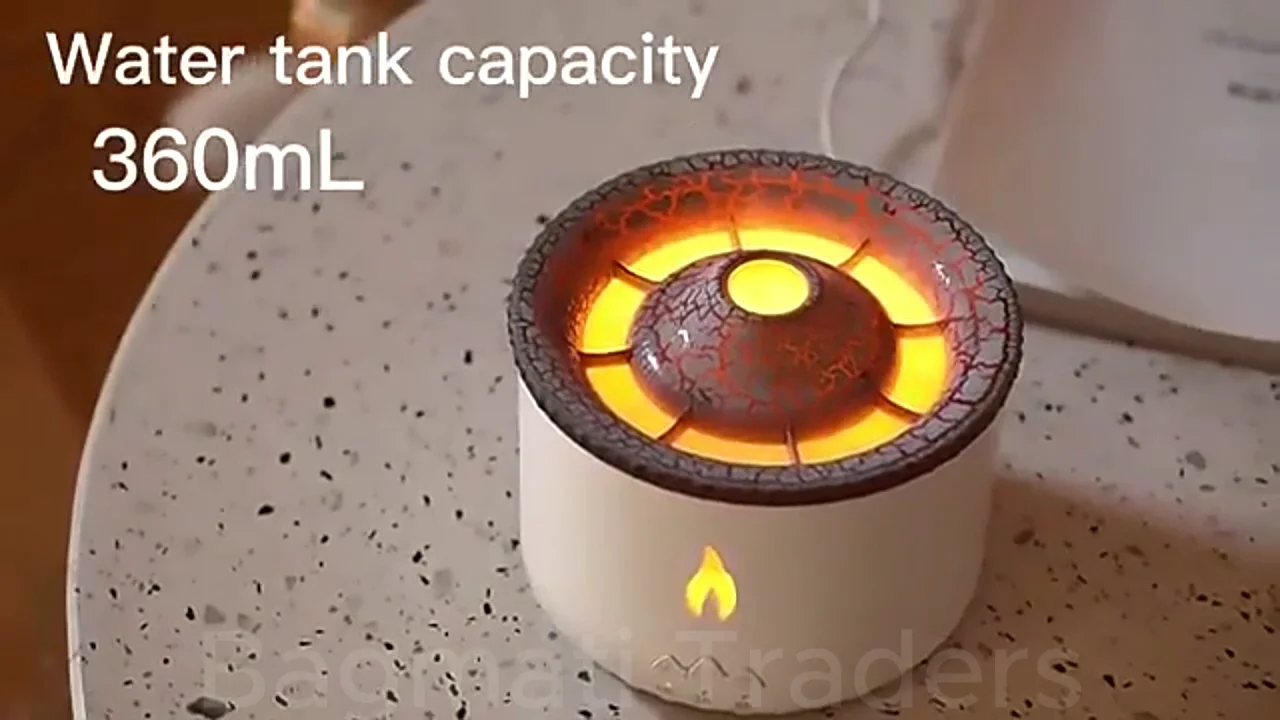 360ML Humidifier for Volcano Diffusers, Unique Flame Effect | Daraz.com.np