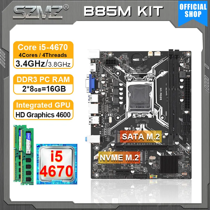 SZMZ-B85M-Motherboard-processor-and-memory-kit-with-Core-i5-4670-CPU ...