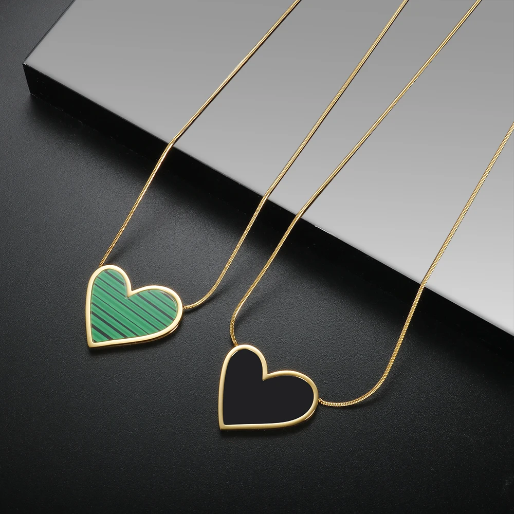 Collar con colgante de acero inoxidable para mujer, cadena con forma de ...