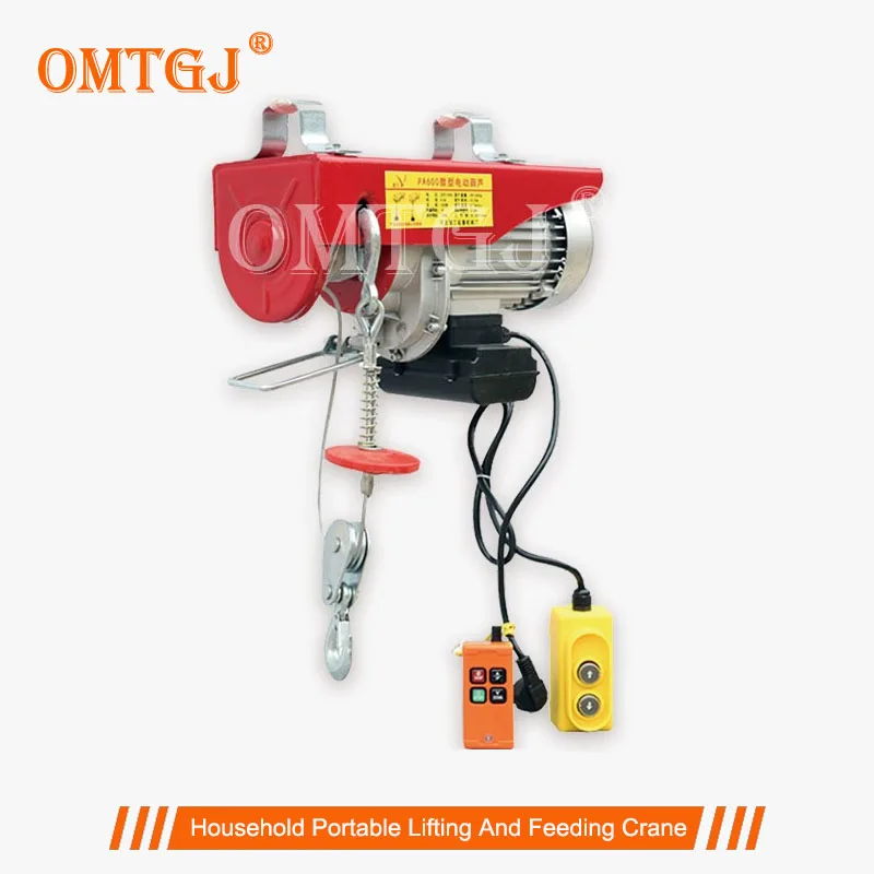 Micro-Electric-Hoist-Wireless-Remote-Control-220V-Small-Crane-Household ...