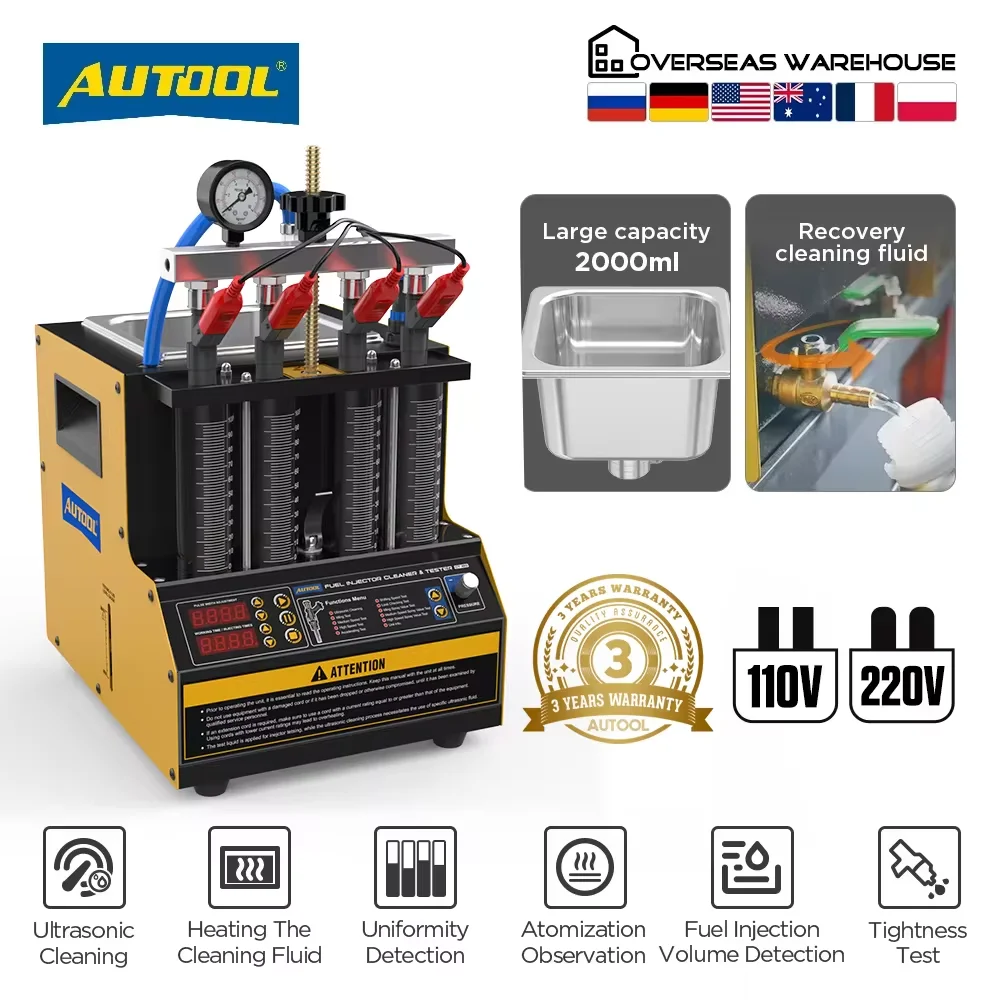 AUTOOL-CT160-Car-Fuel-Injector-Heating-Cleaning-Tester-Machine ...