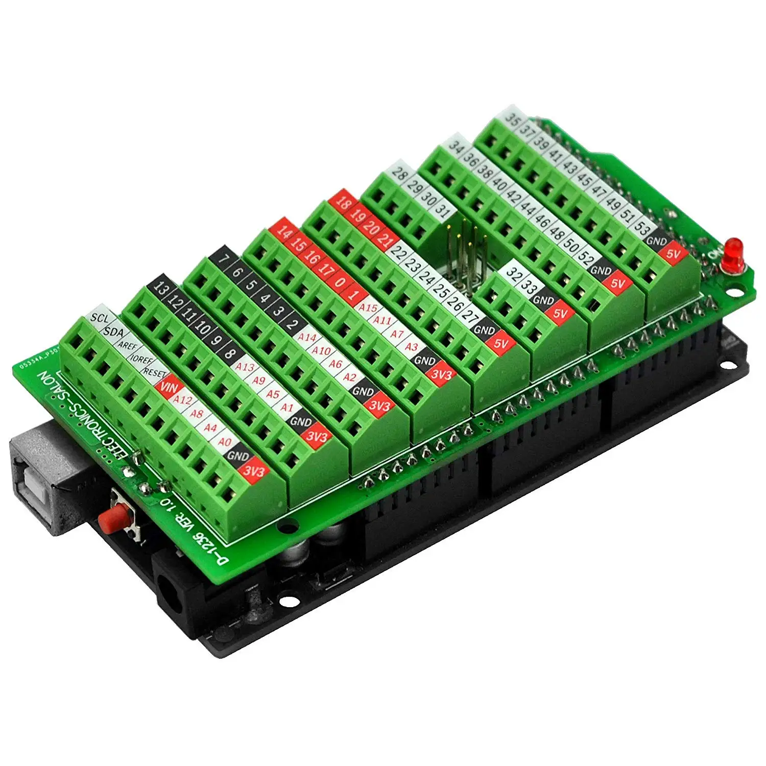 ELECTRONICS-SALON Screw Terminal Block Breakout Module, for Arduino ...