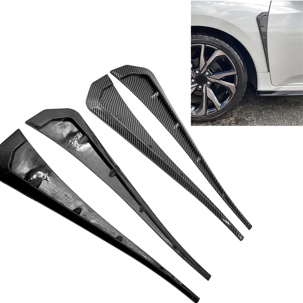 Black-1-Pair-Car-Fender-Side-Vent-Carbon-Fiber-Car-Side-Fender-Spoiler ...