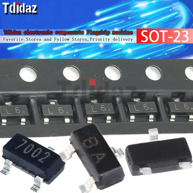 100PCS-LOT-2N7002-2SA1015-2SC1623-2SC1815-2SC945-BAS16-BAT54C-BAT54S ...