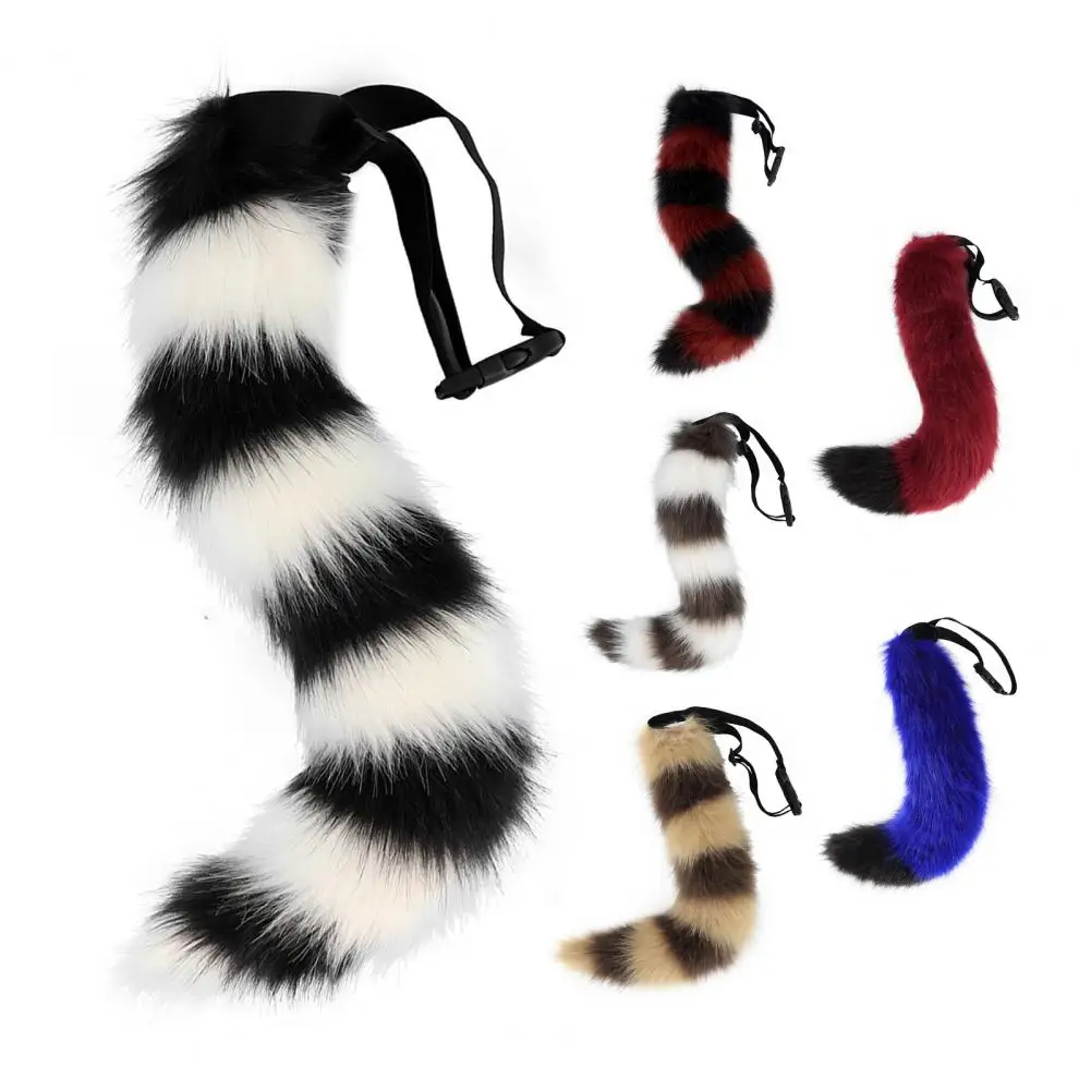 Furry-Cat-Tail-Prop-Fake-Cat-Tail-Soft-Fuzzy-Plush-Fox-Tail-Costume ...