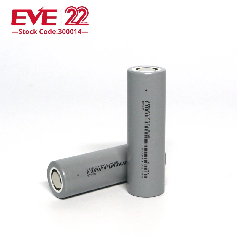 EVE 21700 50E rechargeable battery lithium cell li ion 5000mah 3.6V ...