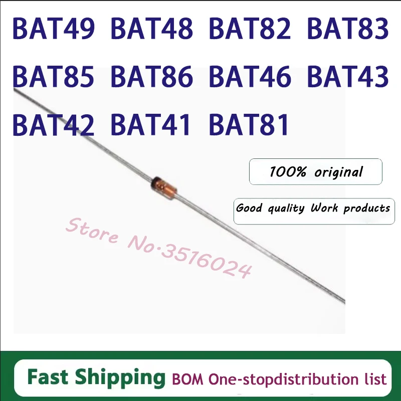20PCS BAT41 BAT42 BAT43 BAT46 BAT47 BAT48 BAT49 BAT81 BAT82 BAT83 BAT85 ...