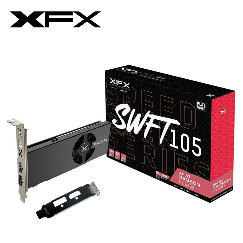 New XFX RX 6400 4GB ITX Low Profile Graphics Card GPU Radeon RX6400 ...