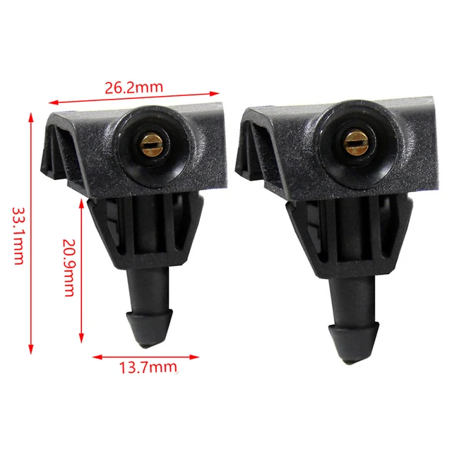 2 Pcs/Set Car Universal Front Windshield Wiper Nozzle Jet Sprayer Kits ...