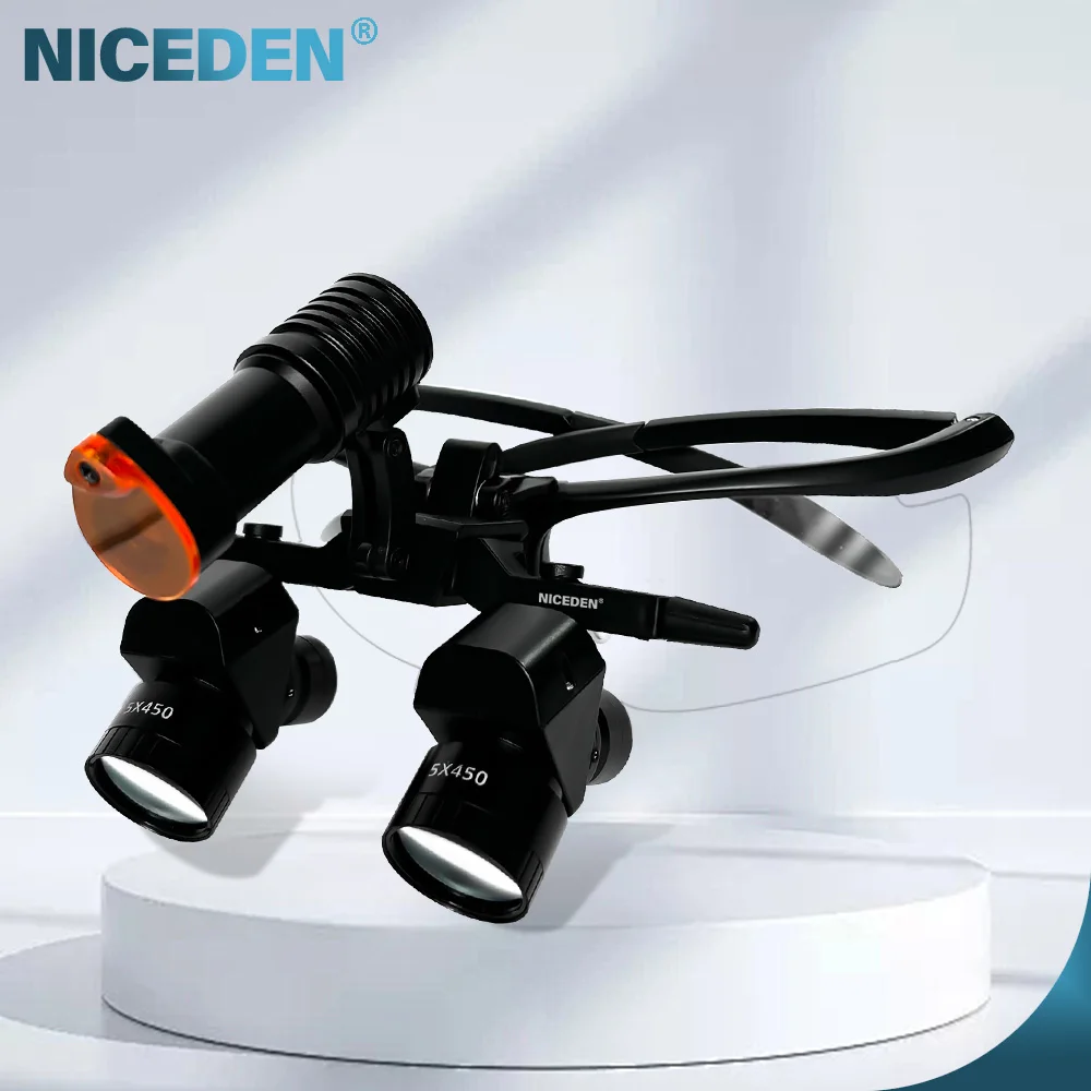 5x-Dental-Magnifier-5w-LED-Laboratory-Medical-Magnifier-Headlamp-Dental ...