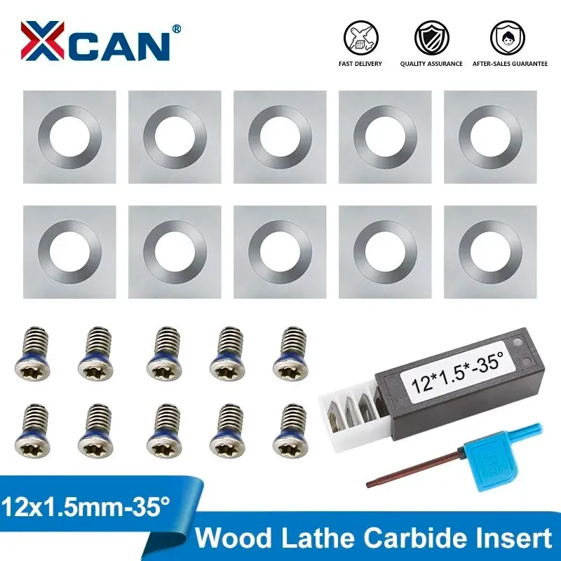 XCAN-Carbide-Insert-Cantos-Quadrados-para-Torno-De-Madeira-Cortador-De ...