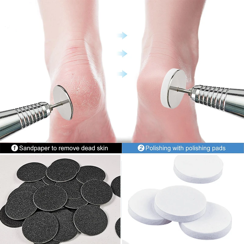 Coffret manucure,Disque de pédicure auto-adhésif,papier de verre de ...