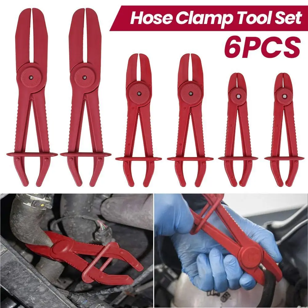 6pcs-Hose-Clamp-Kit-Line-Pipe-Pliers-Set-Flexible-Pinch-Off-Brake-Fuel ...
