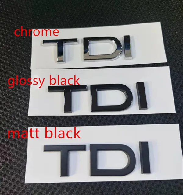 1X-Chrome-glossy-Matt-black-ABS-TDI-car-rear-Emblem-sticker-for-Audi-A1 ...