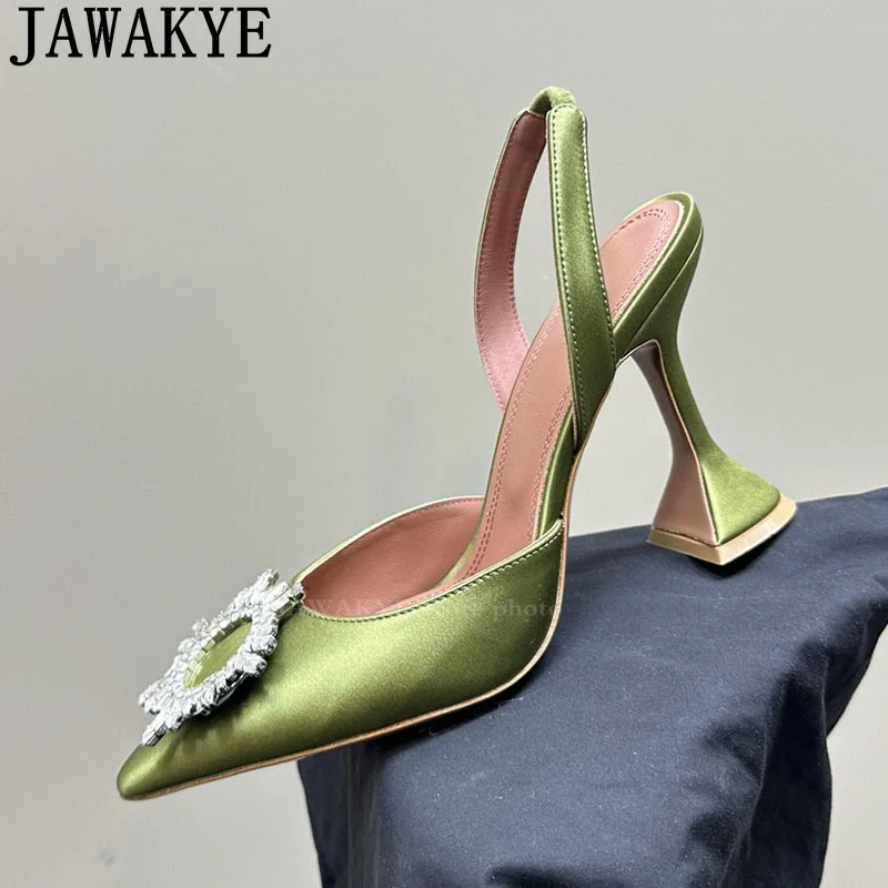 Classical-Multicolour-Satin-Goblet-High-Heel-Shoes-Women-Summer-Pointy ...