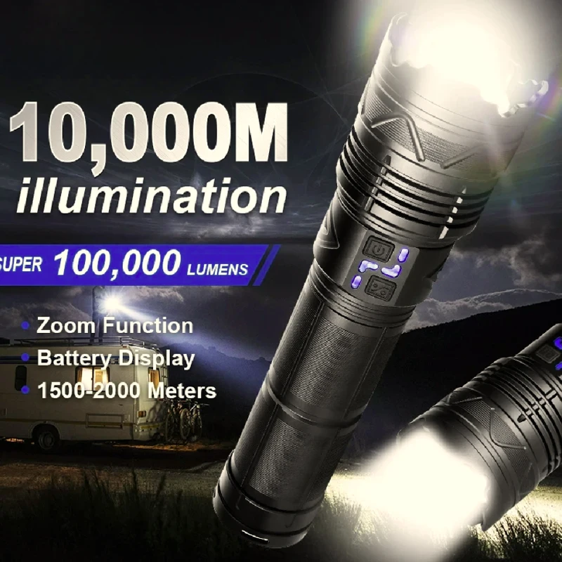 High-Power-Led-Flashlight-Super-Bright-Long-Range-Torch-Rechargeable ...