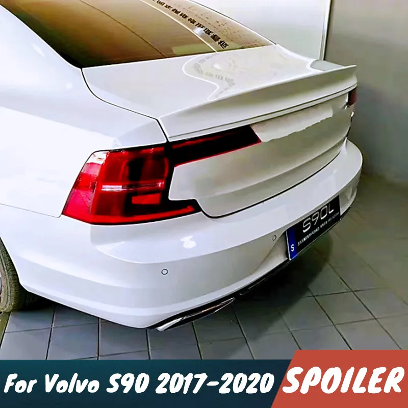 For Volvo S90 T4 T5 B5 2017-2020 Car Rear Trunk Lid Lip Spoiler Wings ...
