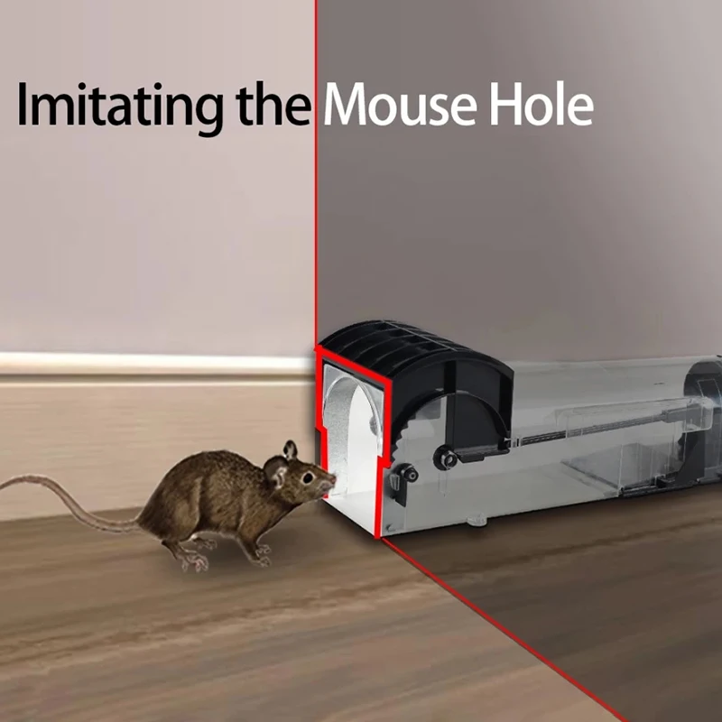 Mouse-Trap-Smart-Self-locking-Transparent-Mousetrap-Reusable-Indoor ...