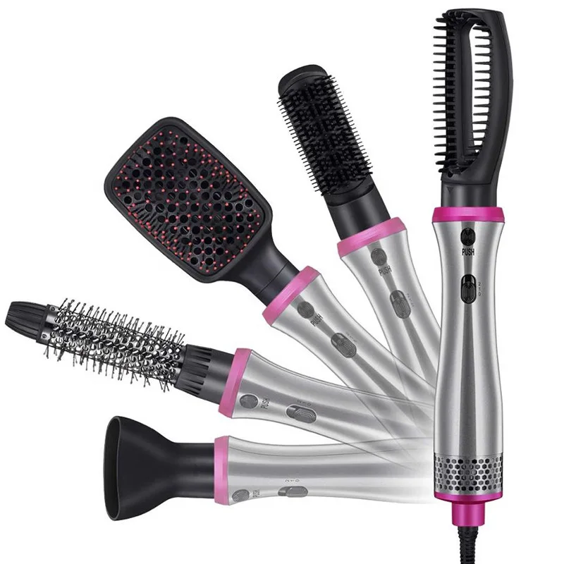 Pengering-rambut-profesional-5-In1-Set-sisir-udara-panas-sikat-pengeriting-rambut-Multi-Styler ...