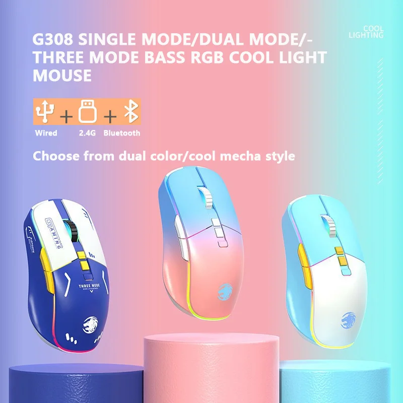 Rat-n-inal-mbrico-G308-con-Bluetooth-2-4G-Mouse-de-oficina-con-cable ...