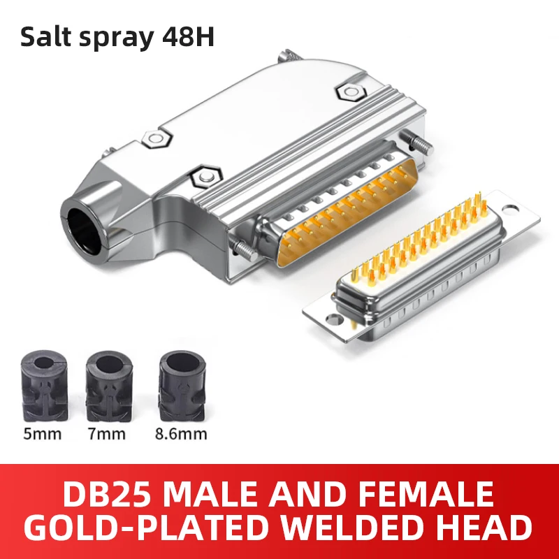 DB25-90-Degree-Elbow-Connector-Metal-Shell-Male-Female-Soldering-Plug ...