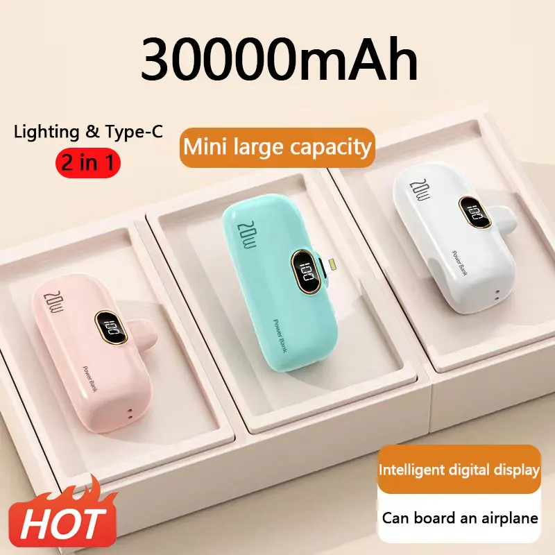 30000mAh-Wireless-Power-Bank-Mini-Capsule-Capsule-Fast-Charging-Mobile ...