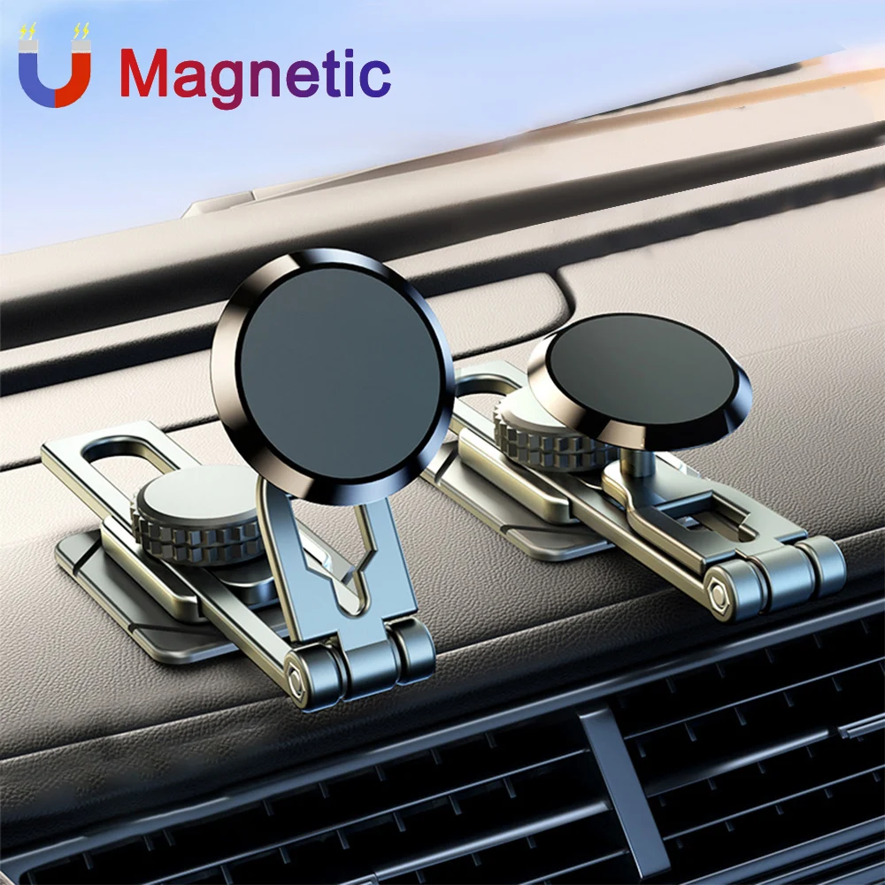 Metal-Magnetic-Car-Mobile-Phone-Holder-720-Rotatable-Smartphone-Support ...