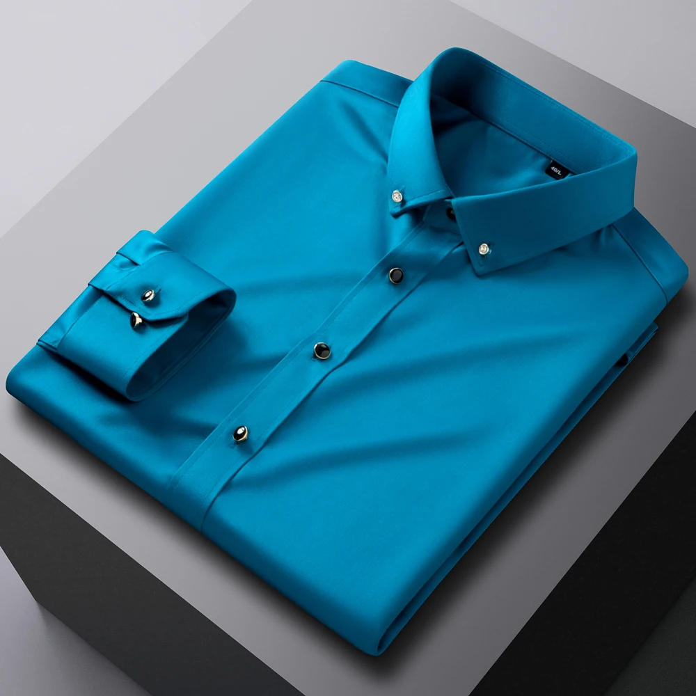 Men-s-Party-Dance-Diamond-Button-down-Dress-Shirt-Without-Pocket-Long ...