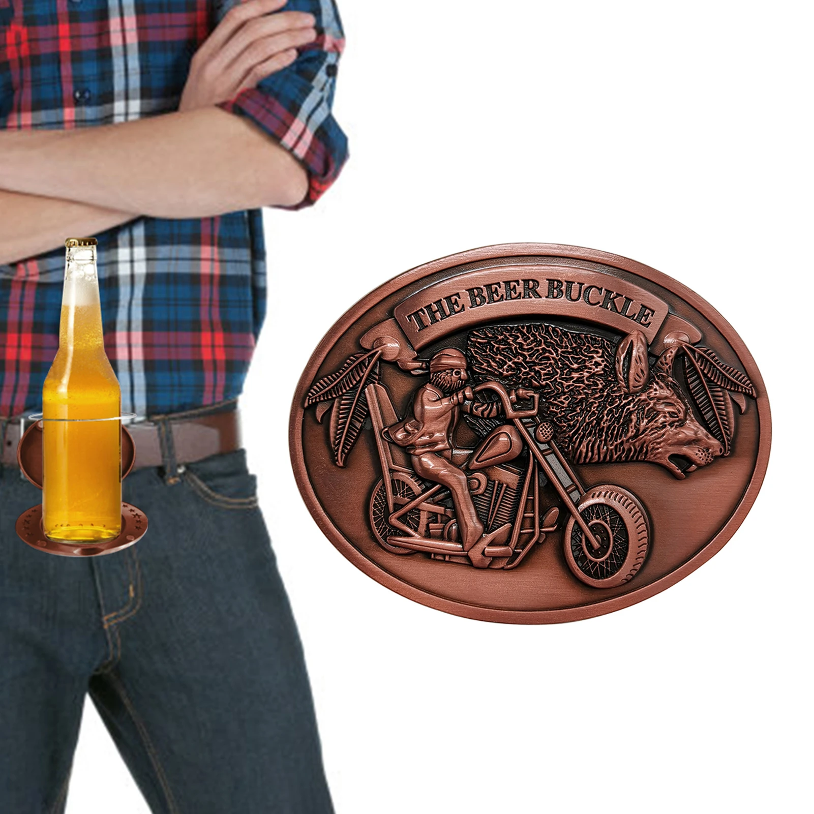 Beer Belt Buckle Portable Bottle Buckle Beer Holder Easily Carry Beer ...