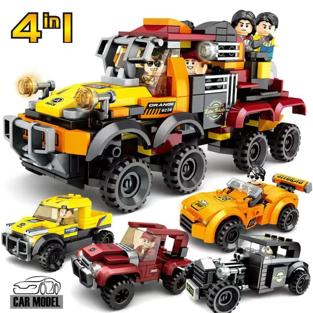 4-In-1-Buggy-Building-Blocks-Speed-Sports-Vehicle-Technical-Model ...