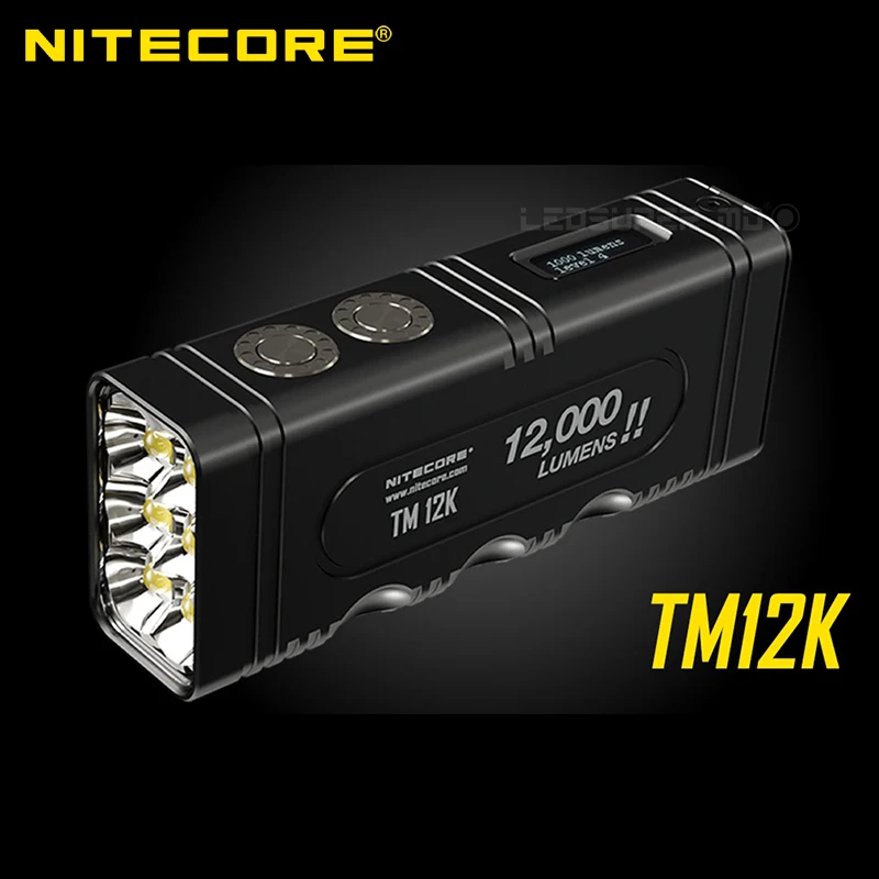 12000-Lumens-NITECORE-TM12K-USB-C-Rechargeable-Flashlight-Built-in ...