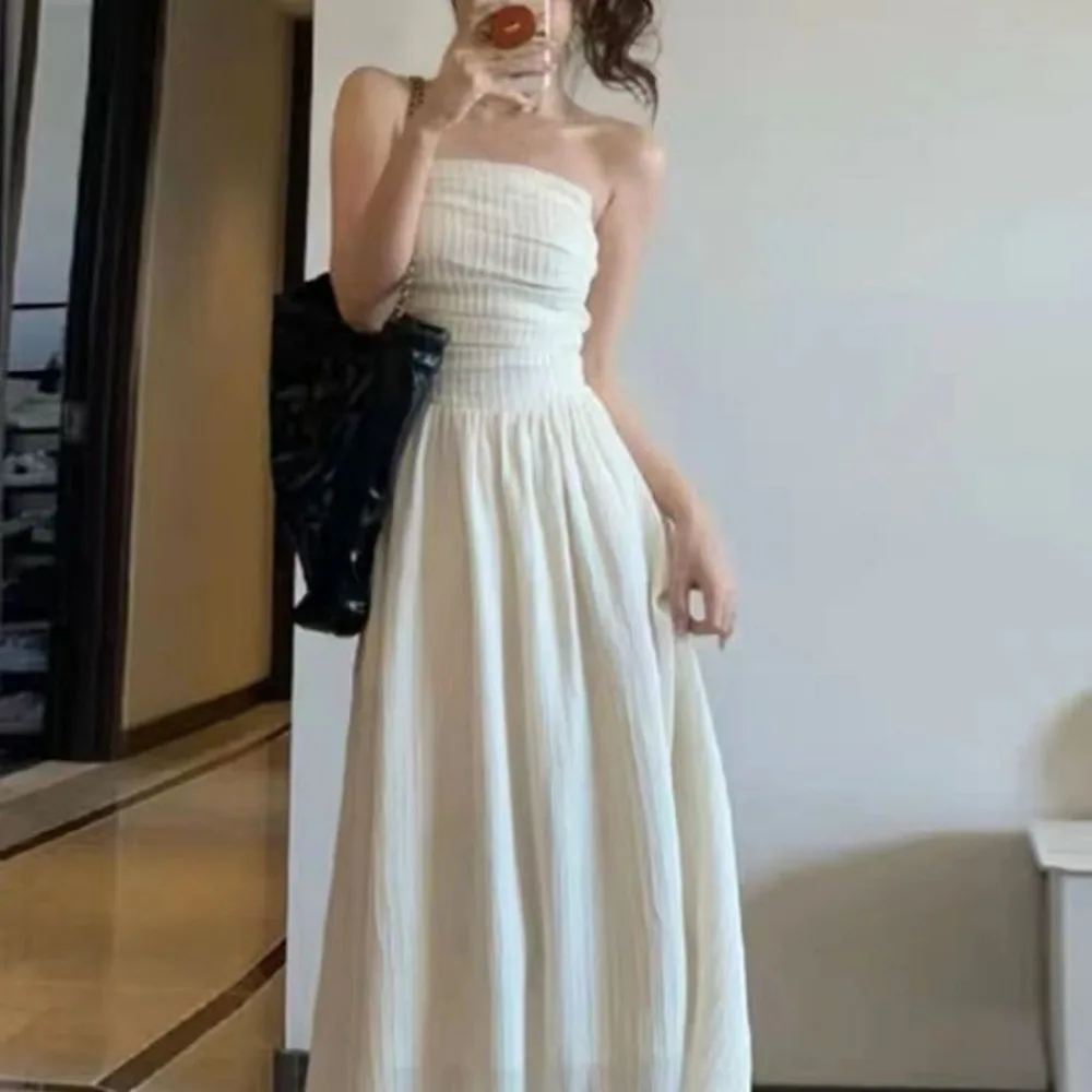 Fashion-Sleeveless-Maxi-Dress-High-Waist-Patchwork-Folds-Women-Dress ...