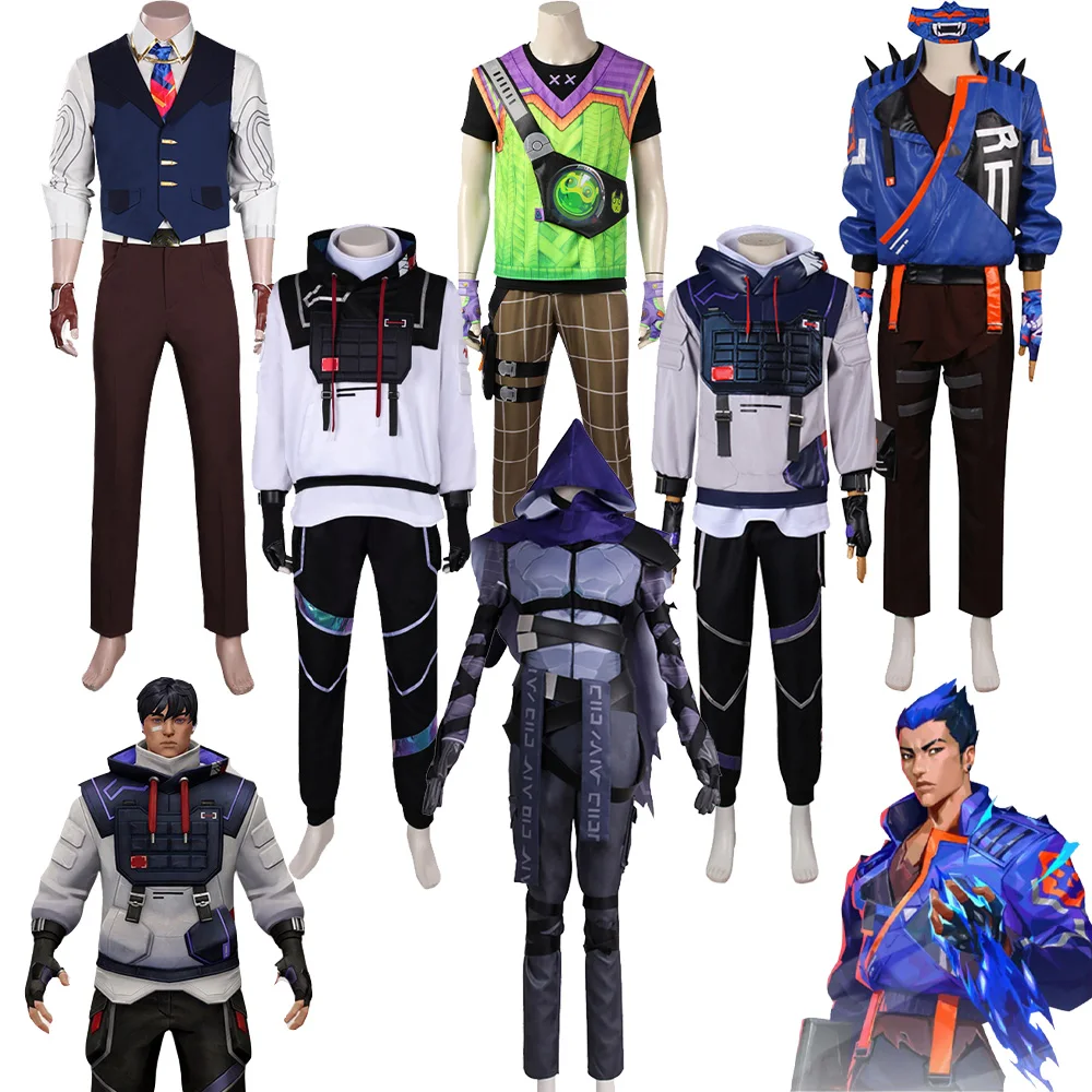 Male ISO Omen Yoru Gekko Phoenix Cosplay Costume Game VALORANT Jacket ...