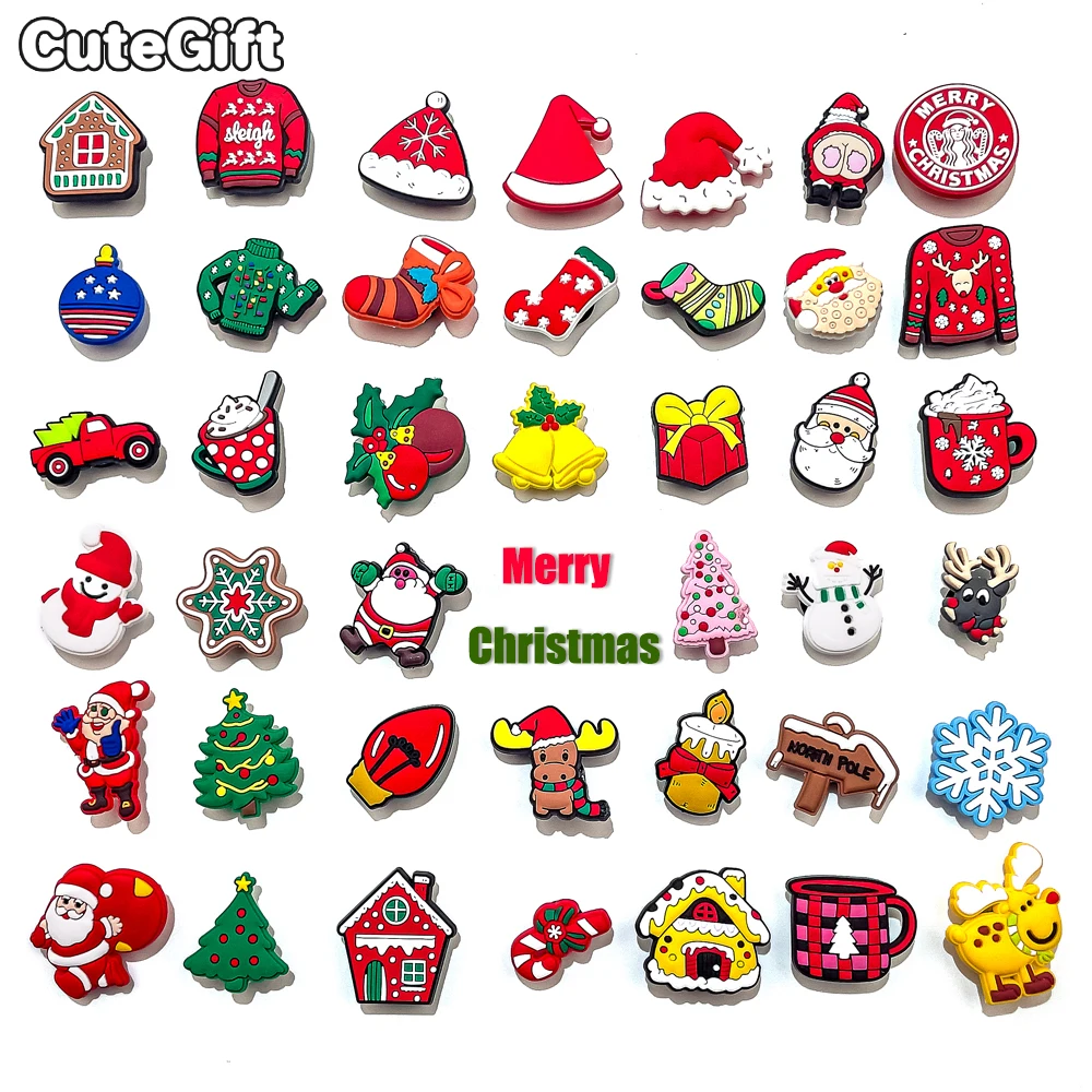 20-40pcs-Merry-Christmas-Croc-Accessories-Set-Shoe-Charms-for-Croc ...