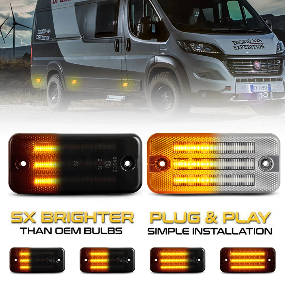 LED-Dynamic-Side-Marker-Lamps-Fender-Blinker-Signal-Light-For-Iveco ...