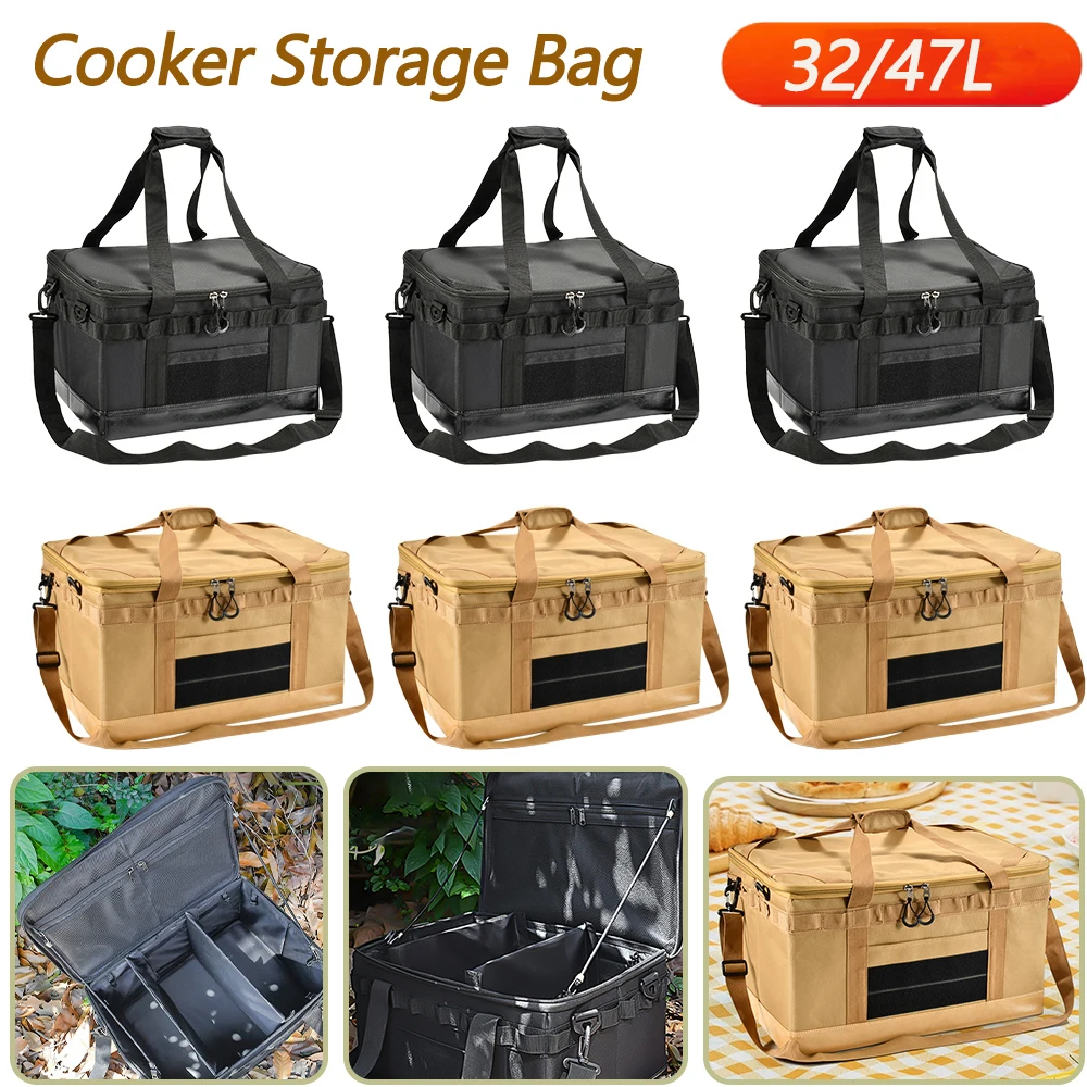 32-47L-Picnic-Organizer-Box-Multi-Compartments-Outdoor-Camping-Storage ...
