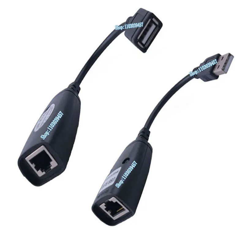 Use-network-cable-Rj45-Usb-Extension-Adapter-Connector-Usb2-0-Male-to ...